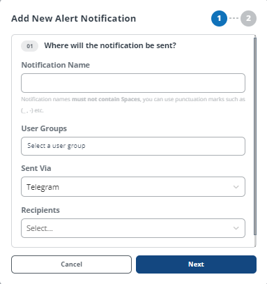 Bagaimana cara membuat alert melalui bot telegram yang sudah dibuat ...